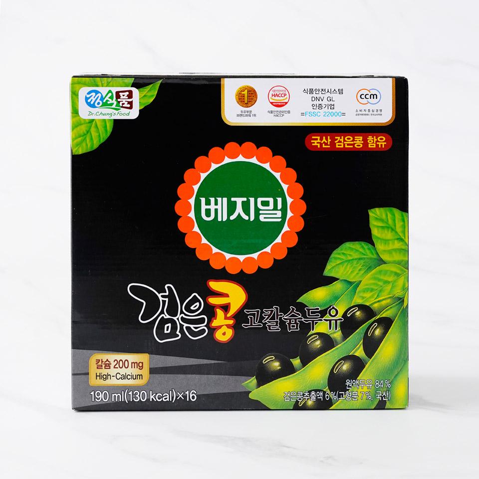 정식품 베지밀 검은콩 고칼슘 두유(팩) 190ml*16개 | 배민스토어