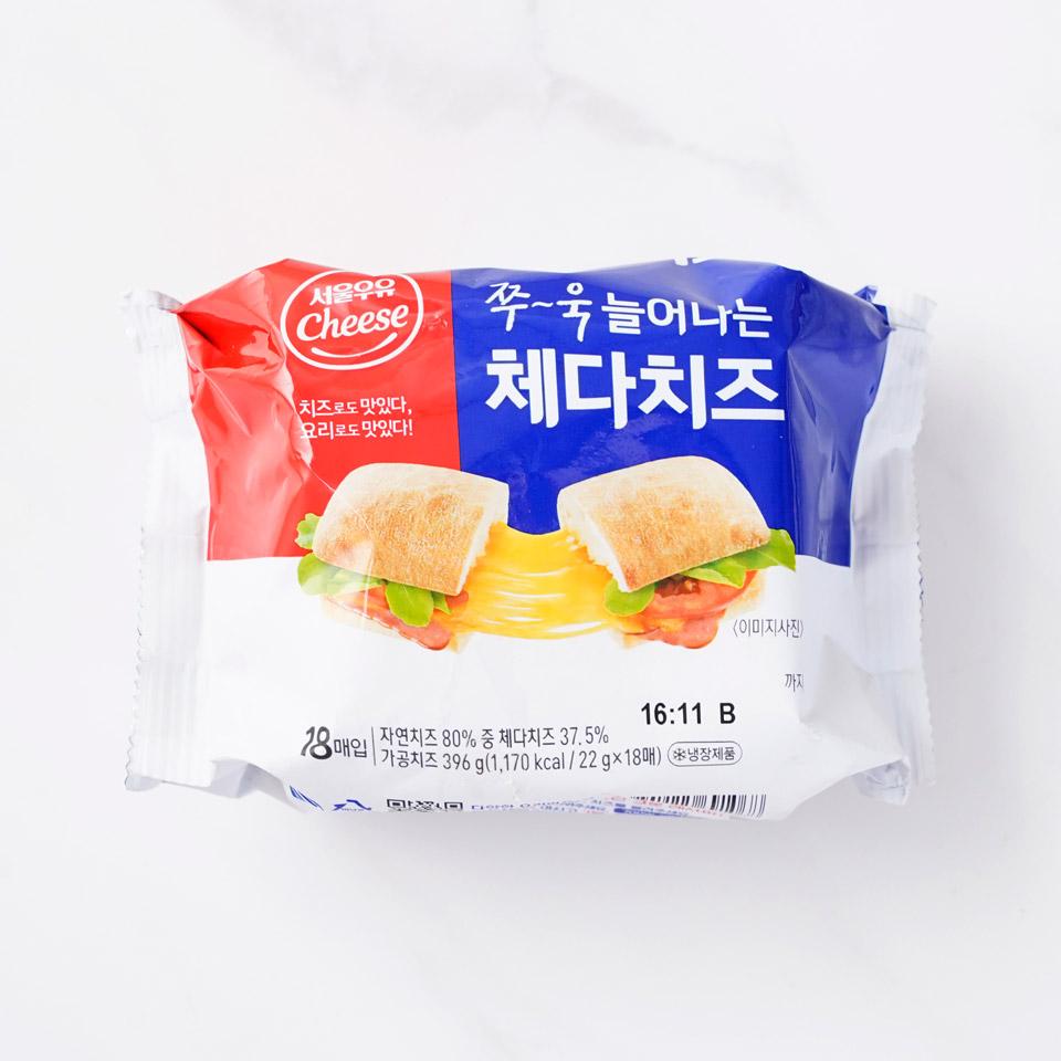 서울우유 쭈욱 늘어나는 체다치즈 352g | 배민스토어