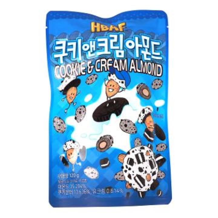 Hbaf쿠키앤크림아몬드 120g ㈜길림양행 배민스토어