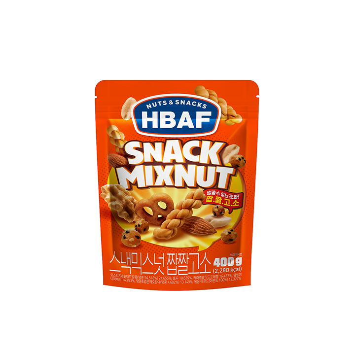 (B) HBAF스낵믹스넛짭짤고소400g | 배민 장보기∙쇼핑