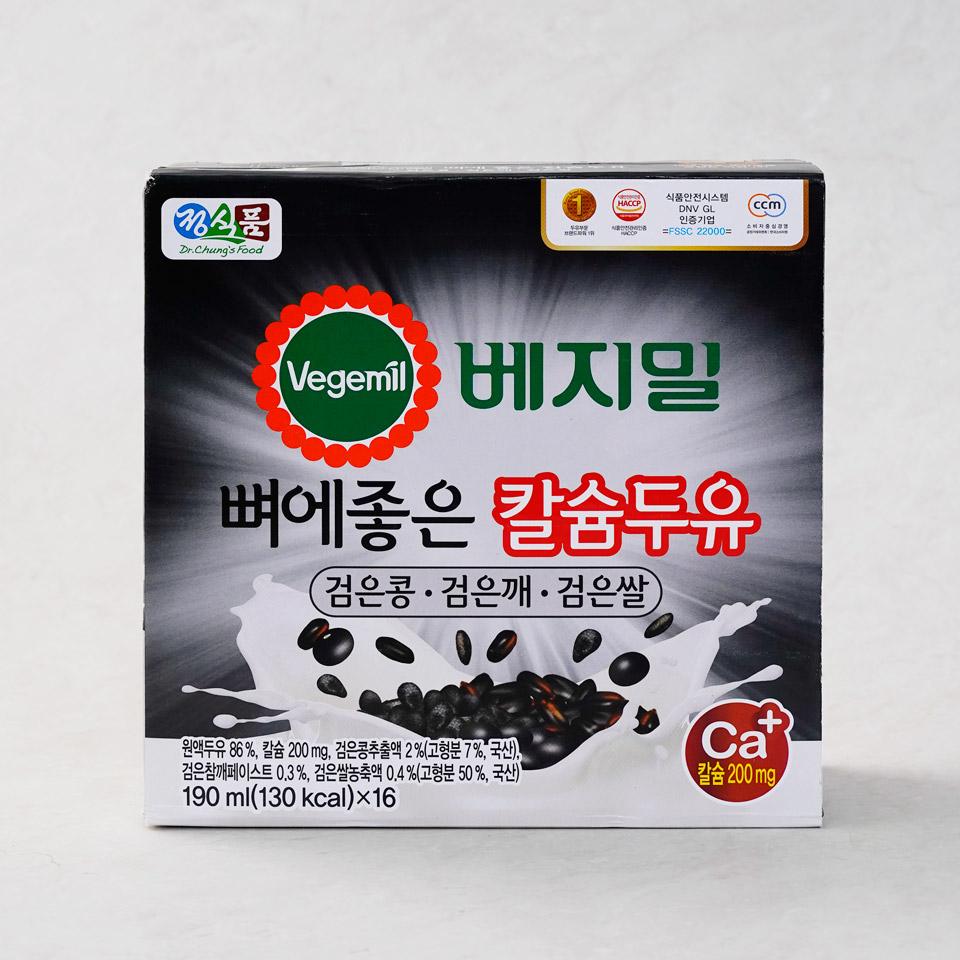 정식품 베지밀 뼈에좋은 칼슘두유 검은콩깨쌀 190ml*16 | 배민스토어