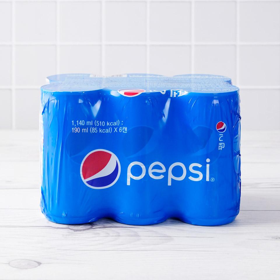롯데칠성 펩시콜라 190ml*6 | 배민스토어