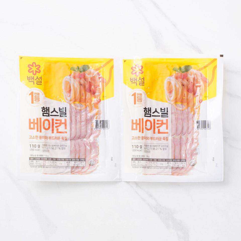 CJ 백설 햄스빌 베이컨 오리지널 110g*2개 | 배민 장보기∙쇼핑