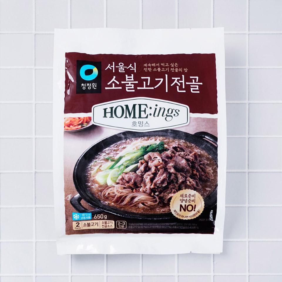 대상 청정원 호밍스 서울식 소불고기전골 650g | 배민스토어