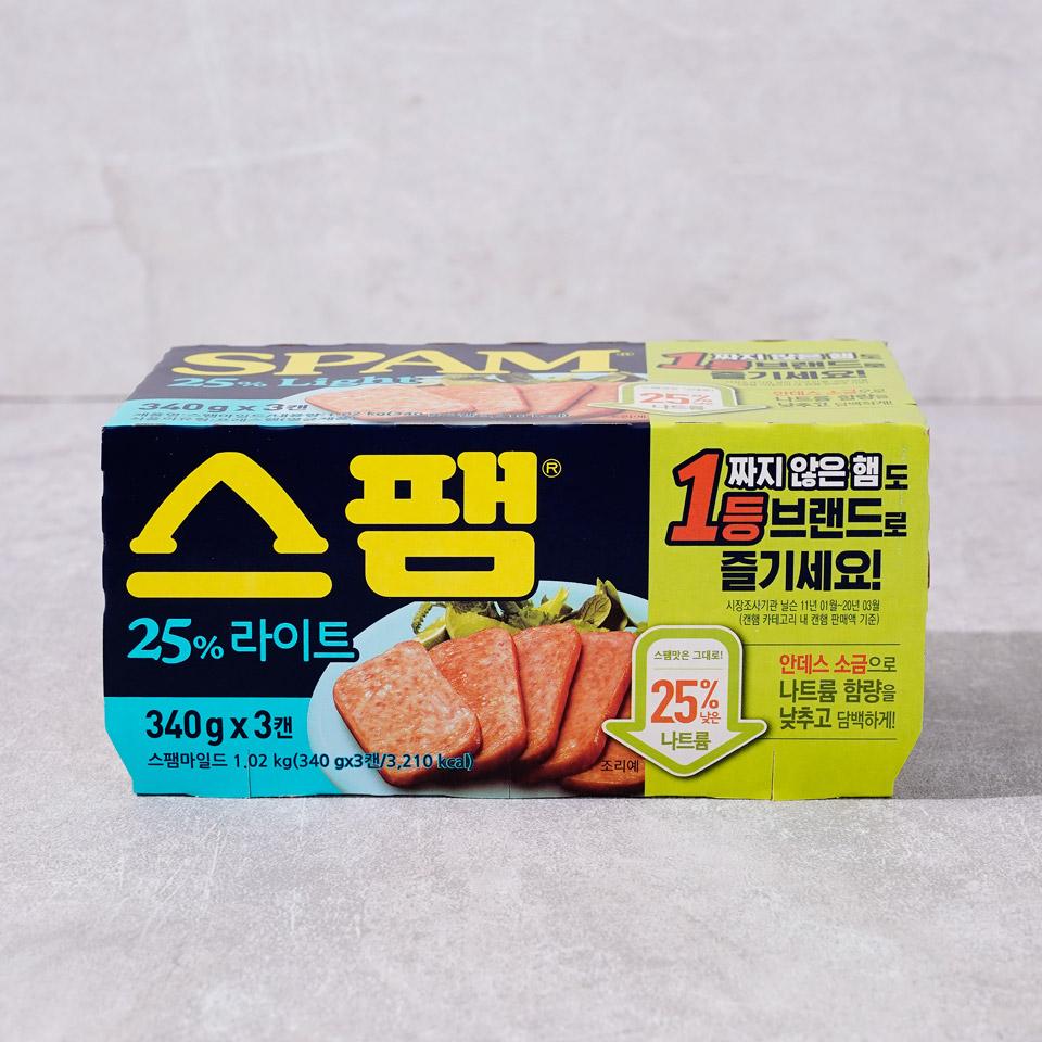 CJ 스팸 25% 라이트 340g*3 | 배민스토어