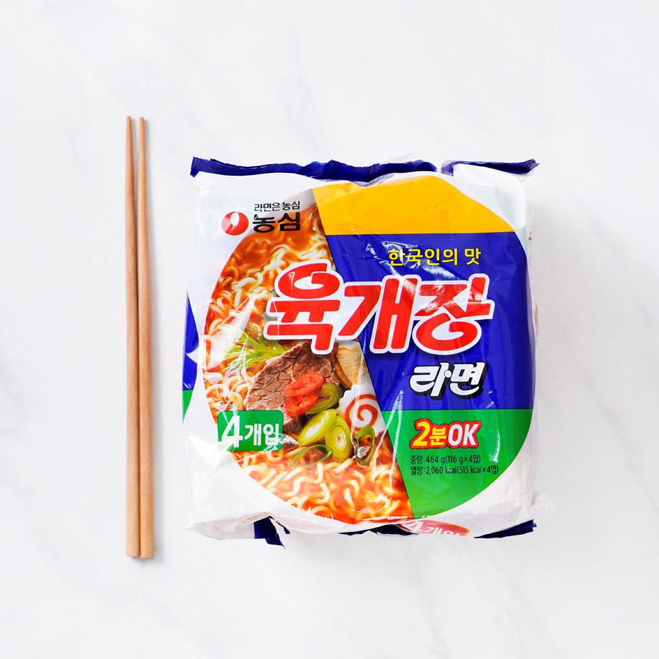 농심 육개장 라면 멀티팩 116g 4 배민스토어