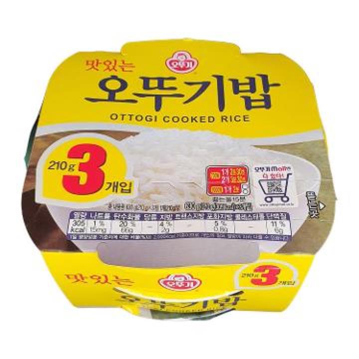 맛있는오뚜기밥 210Gx3입/오뚜기 | 배민스토어
