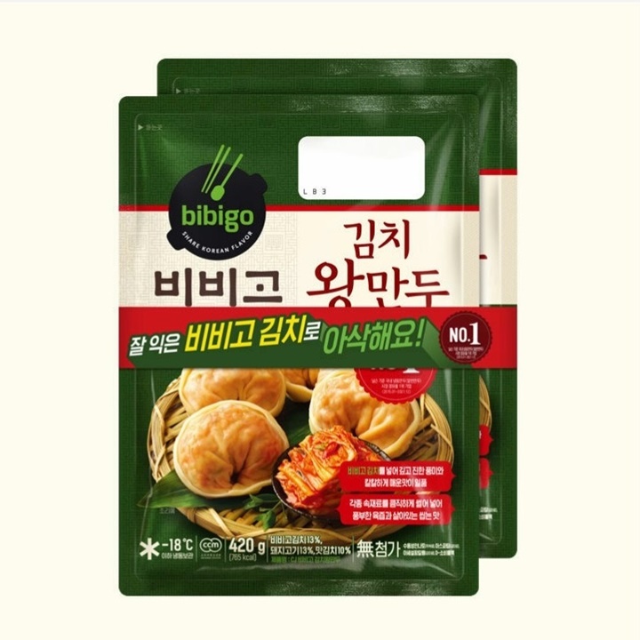CJ)비비고왕만두(김치)420g*2 | 배민스토어