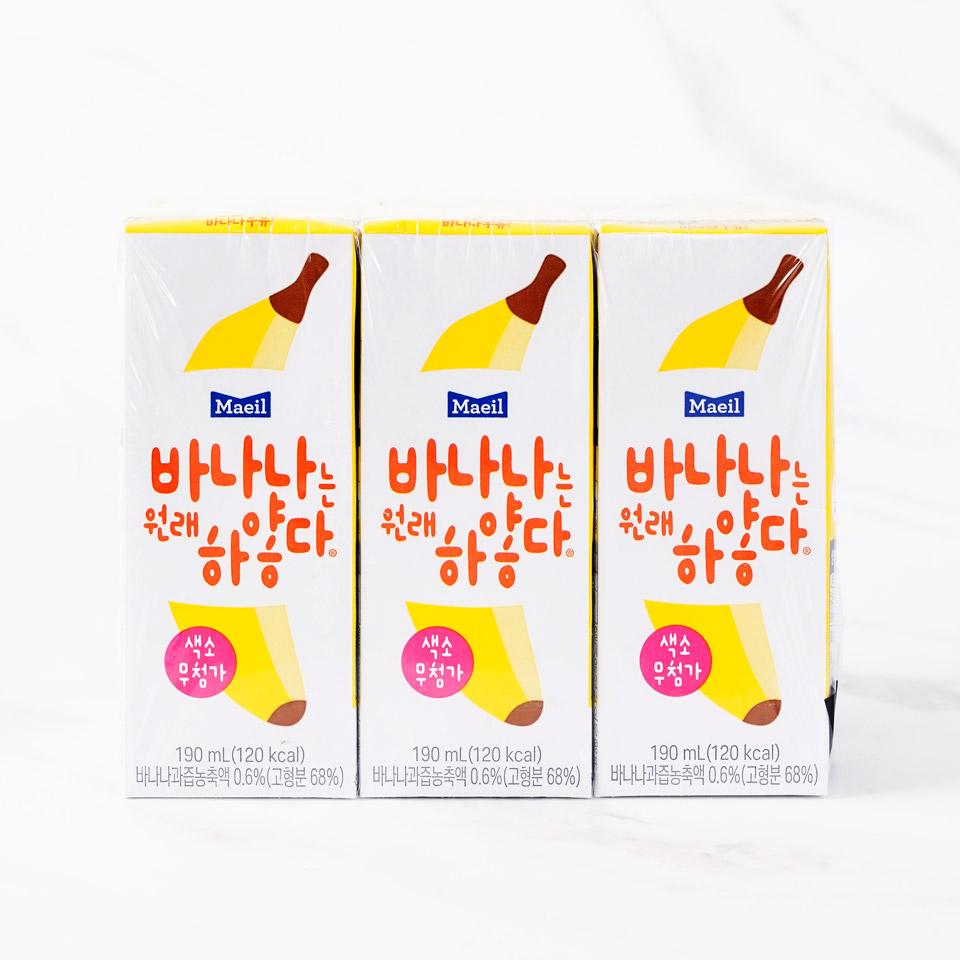 매일 바나나는 원래 하얗다 바나나우유 190ml*6 | 배민스토어