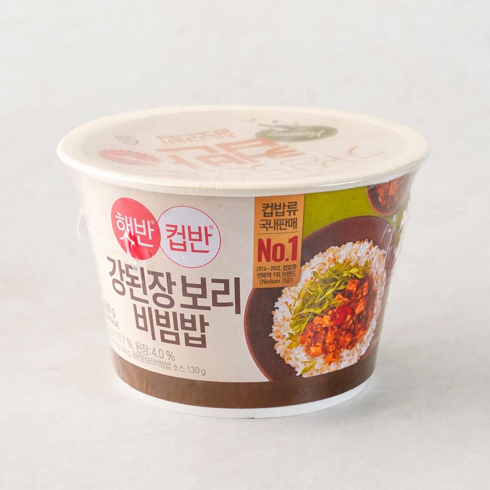 CJ 햇반 컵반 강된장보리비빔밥 280g | 배민 장보기∙쇼핑