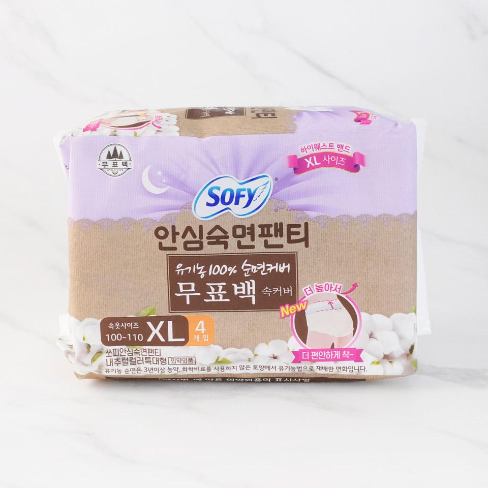LG 쏘피 안심숙면팬티 무표백 XL 생리대 4P | 배민스토어