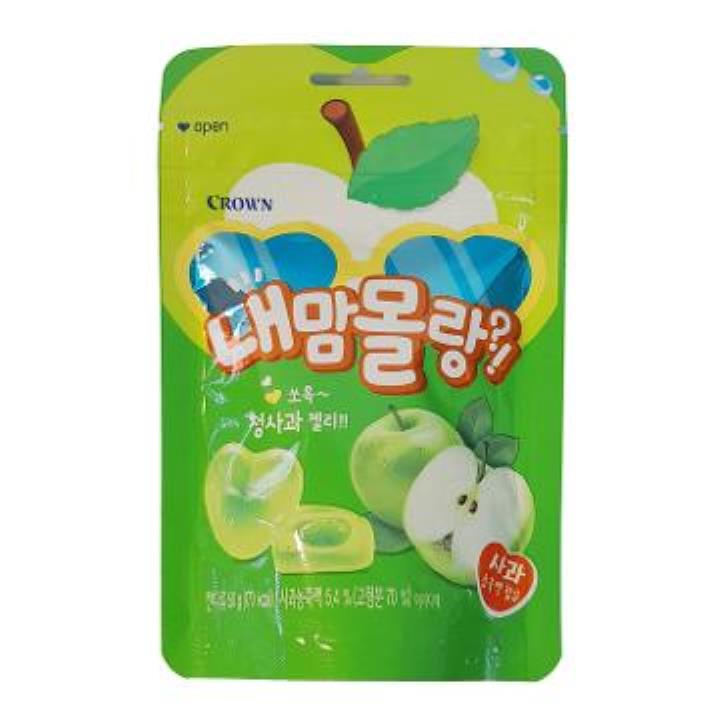 내맘몰랑쏘옥 청사과젤리 50g 주 크라운제과 배민스토어