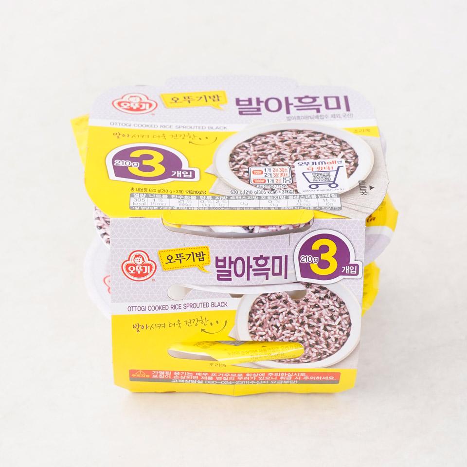 오뚜기 발아흑미밥 210G*3 | 배민스토어