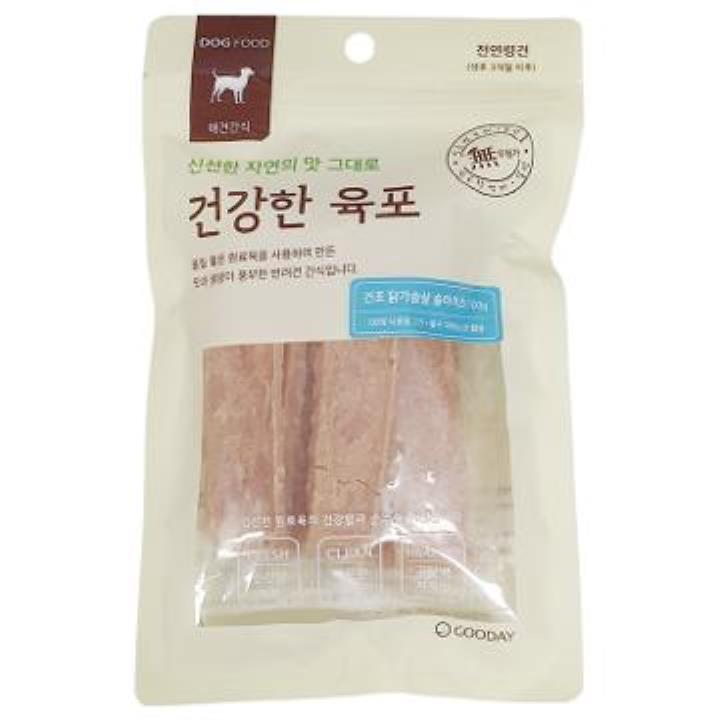 건강한육포건조닭가슴슬라이스 100g주굿데이 배민 장보기∙쇼핑