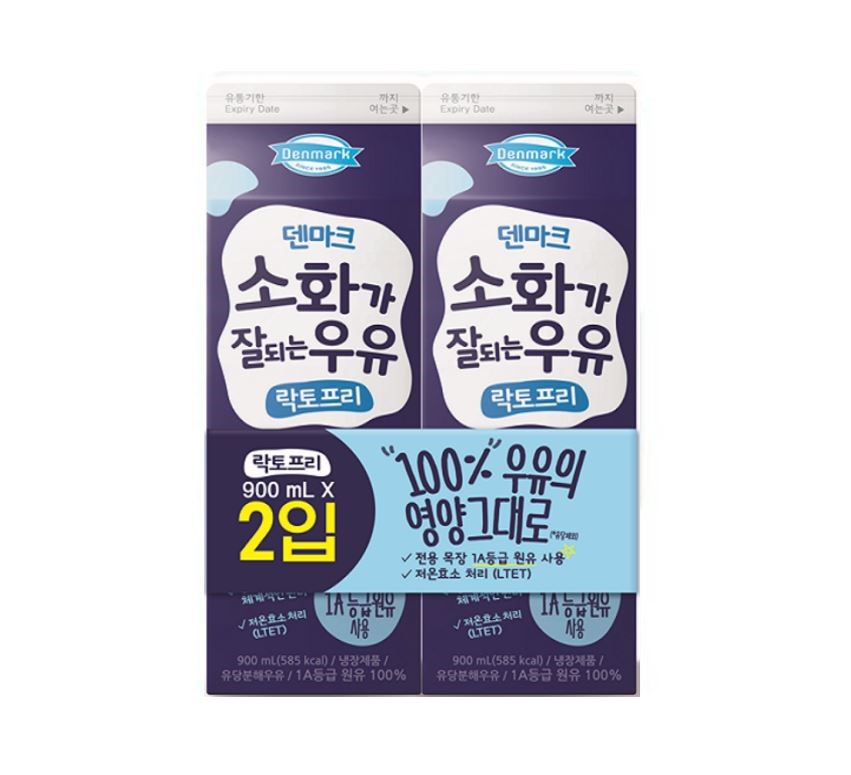 동원)덴마크 소화가잘되는우유900mlX2 | 배민 장보기∙쇼핑