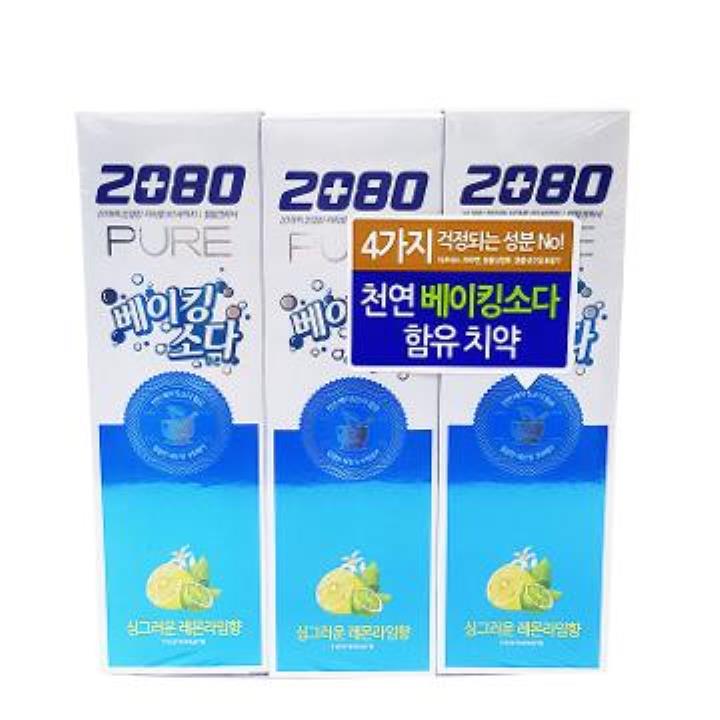 2080퓨어치약(레몬라임향) 120G*3입 | 배민스토어