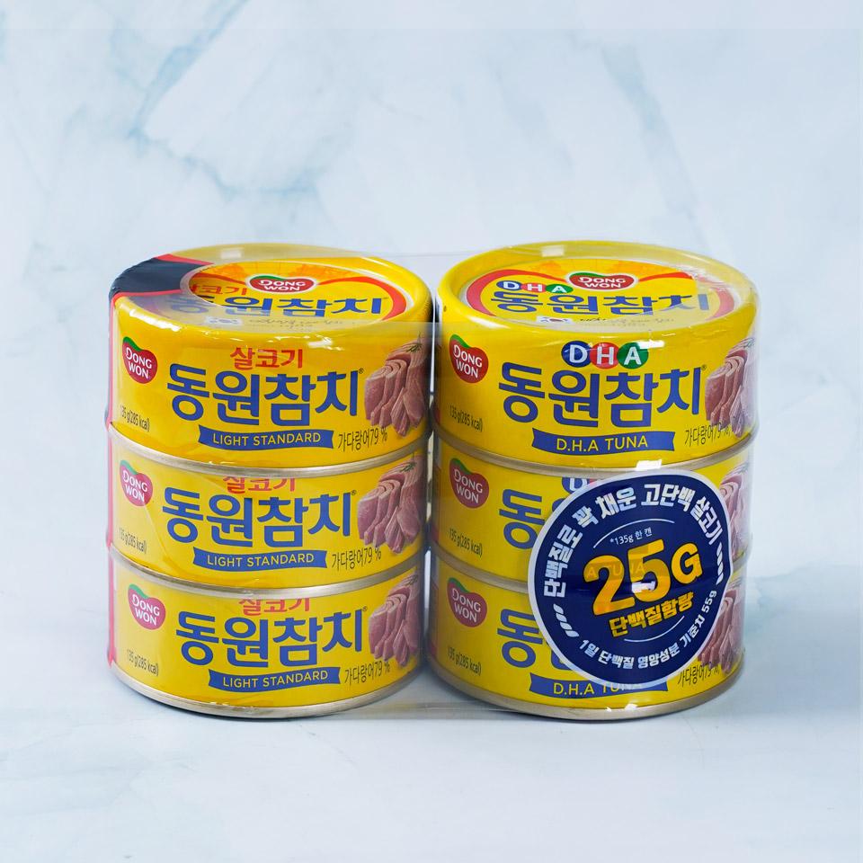 동원 살코기참치+DHA 참치 기획 135g*6 | 배민스토어