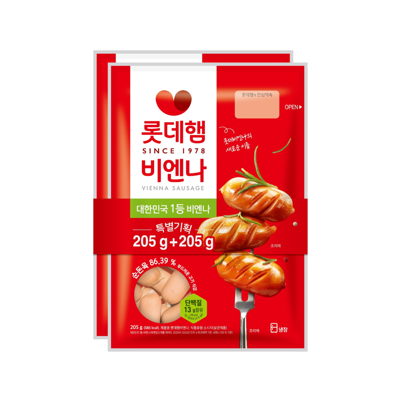 롯데)비엔나205g+205g | 배민 장보기∙쇼핑