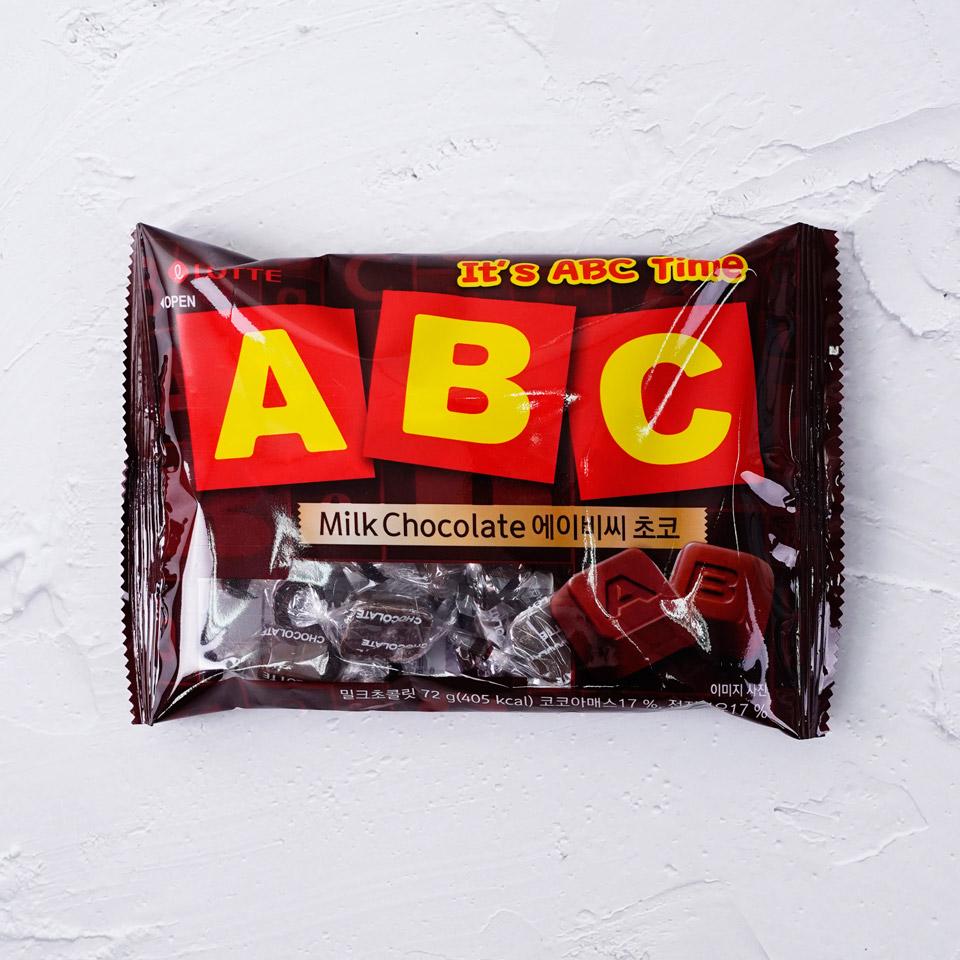 롯데웰푸드 ABC 밀크초콜릿 72g | 배민스토어