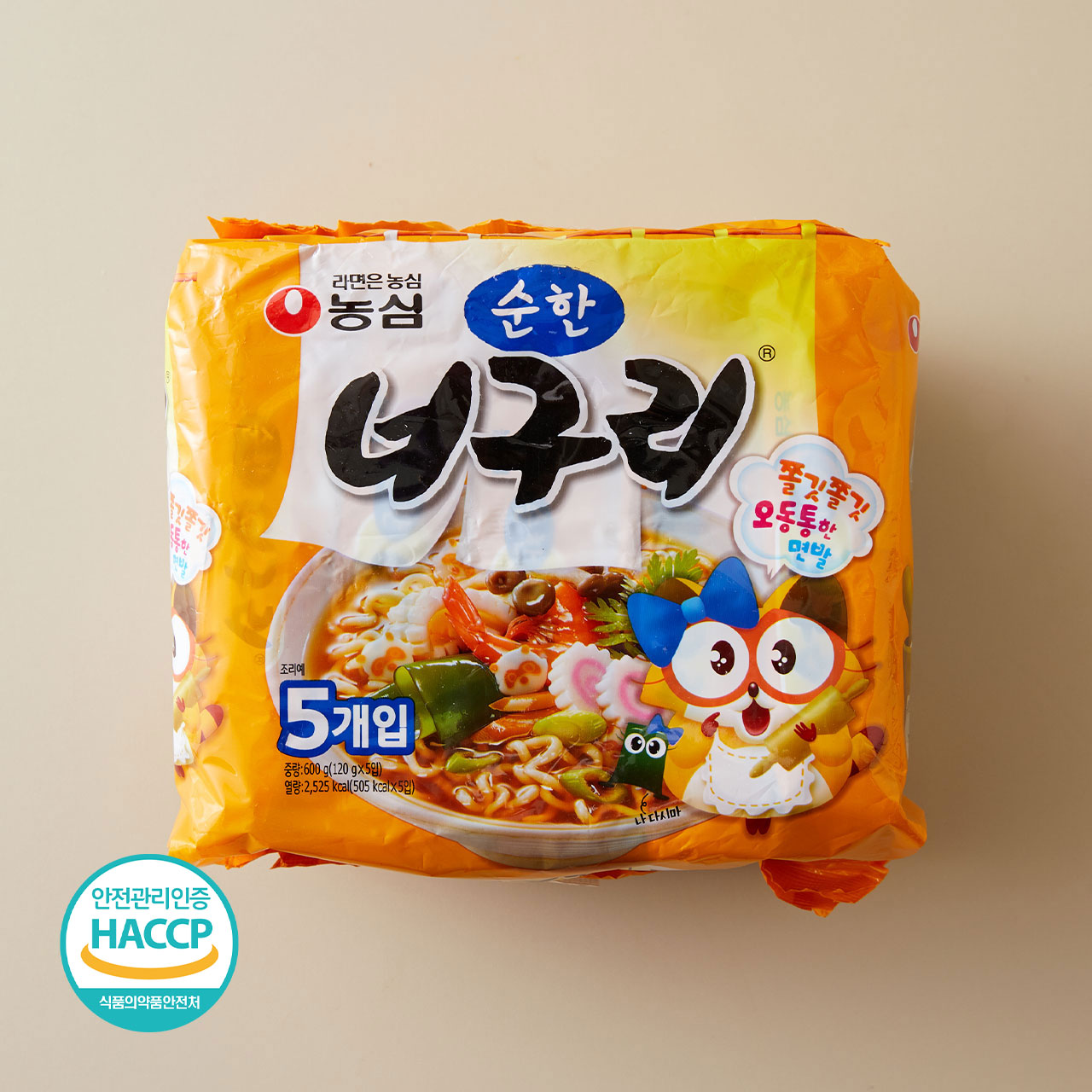 농심 순한너구리5입 배민스토어