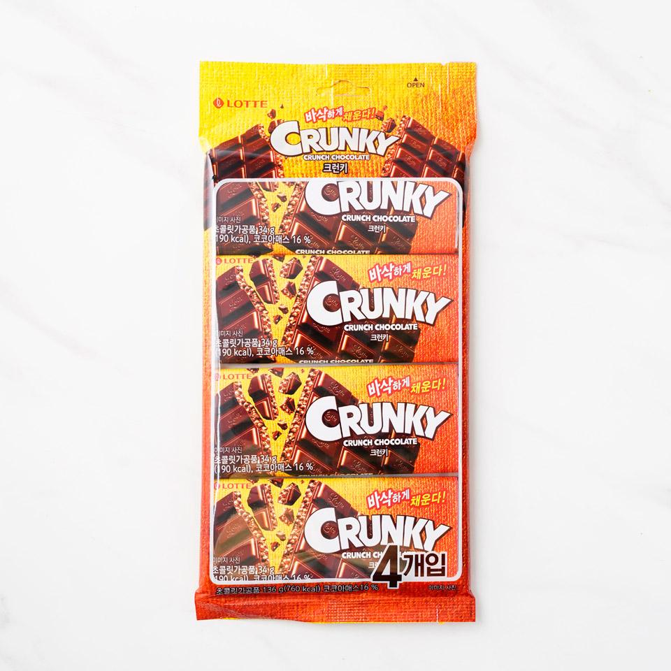 롯데웰푸드 크런키 4번들 136g | 배민스토어