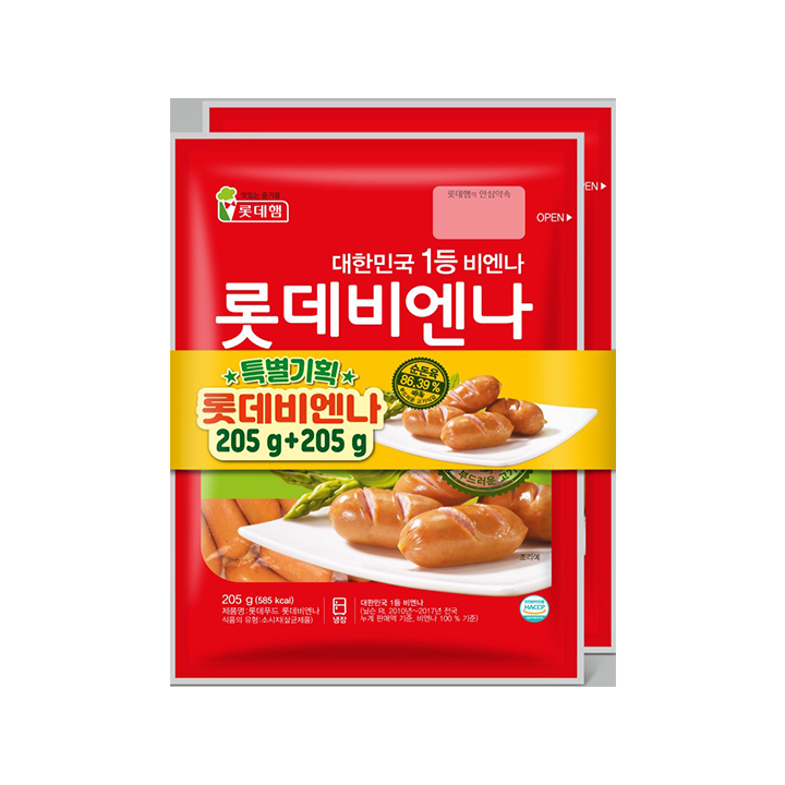 롯데 비엔나205g*2 | 배민 장보기∙쇼핑