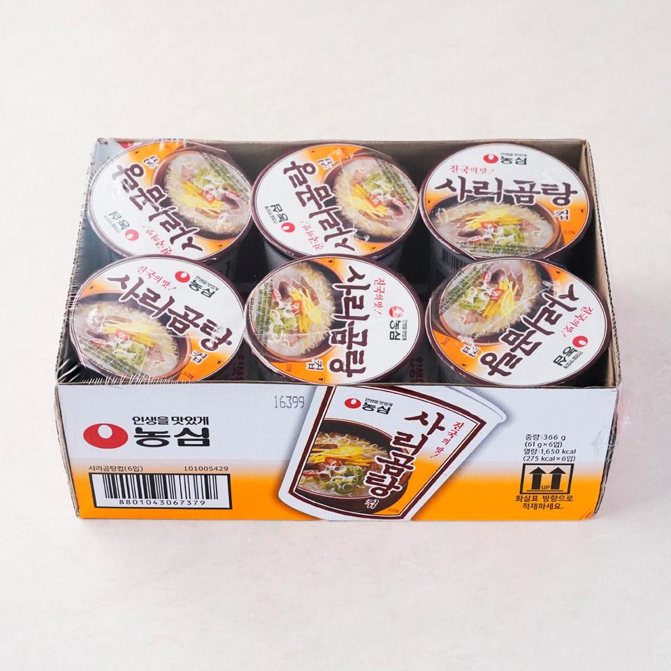 농심 사리곰탕 컵라면 소컵 61g*6 | 배민스토어