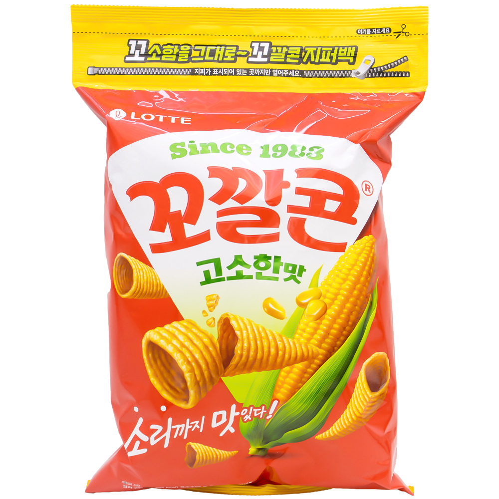 롯데)꼬깔콘고소한맛235g(지퍼백) | 배민스토어