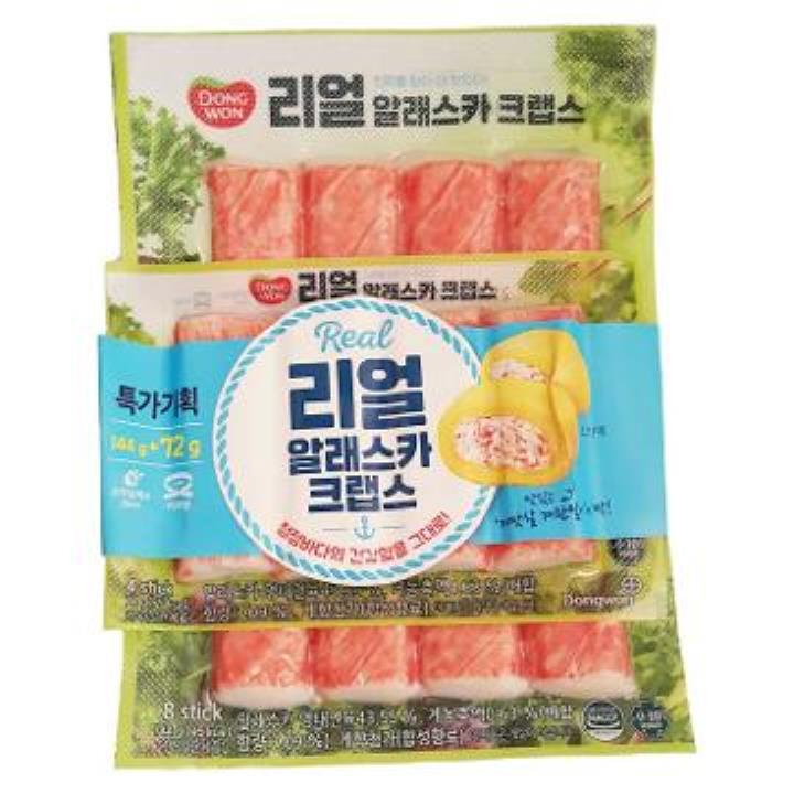 알래스카크랩스 144+72g/동원 | 배민스토어