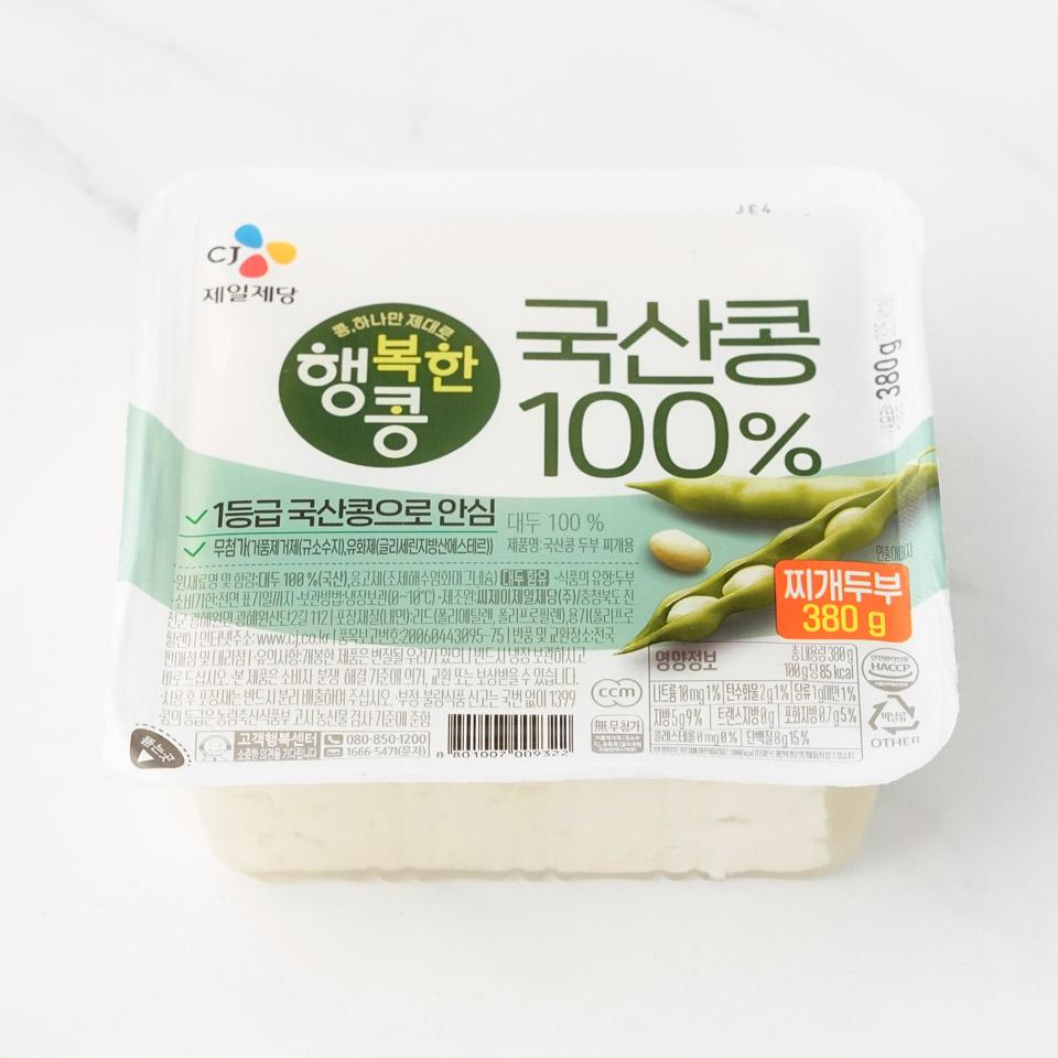 CJ 행복한콩 국산콩100%(찌개용) 380g | 배민스토어