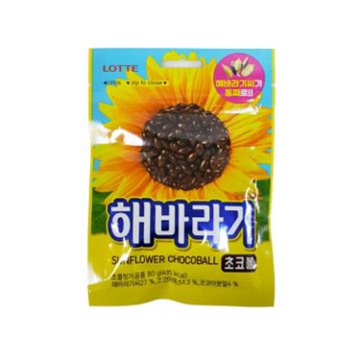 해바라기초코볼 80g 롯데 배민스토어