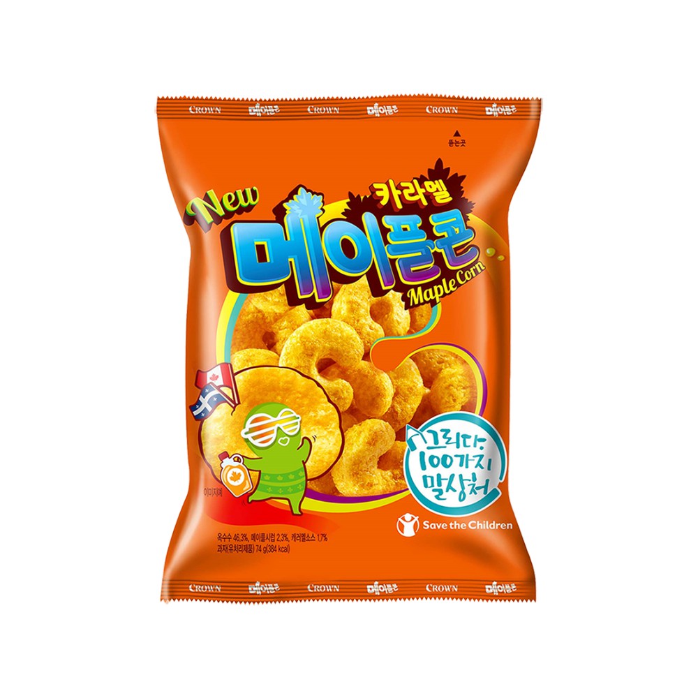 크라운)카라멜콘메이플74g | 배민스토어