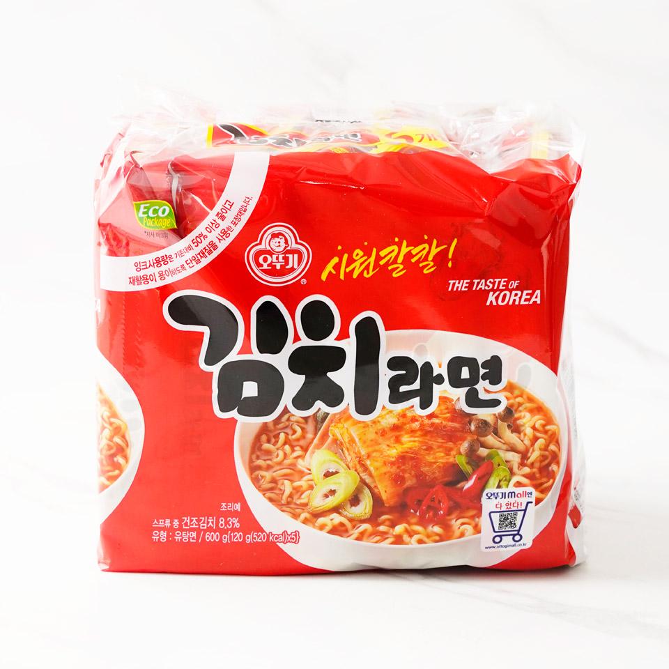 오뚜기 김치라면 멀티 120g*5 | 배민스토어