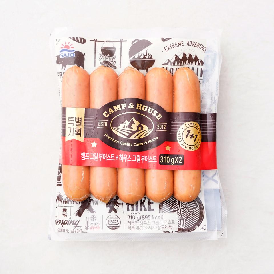 사조대림 캠프&하우스 그릴 부어스트 310g*2개 | 배민스토어
