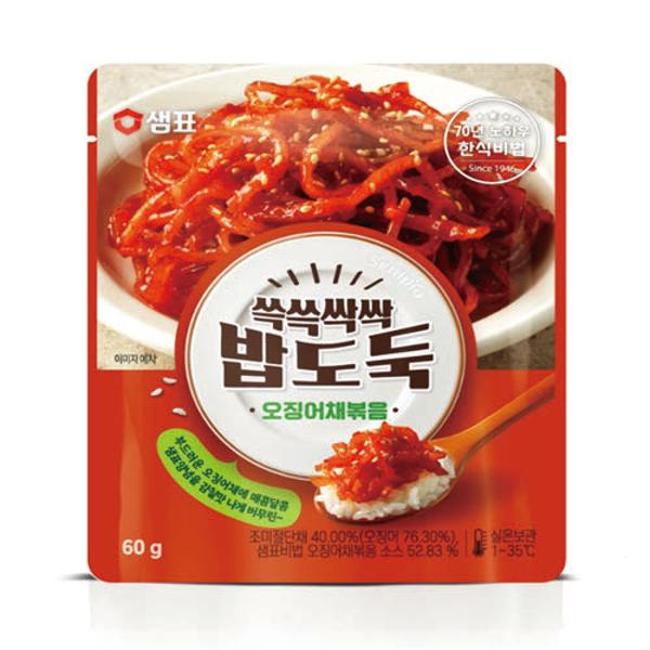 샘표 쓱쓱싹싹 밥도둑 오징어채볶음 60g 배민 장보기∙쇼핑