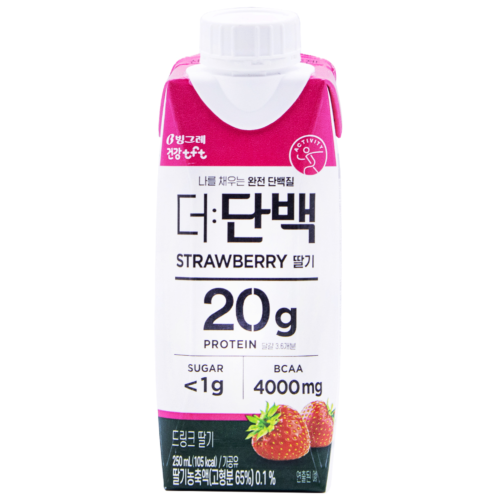 빙그레 더단백드링크딸기250ml 배민스토어