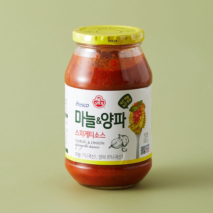 오뚜기 프레스코 스파게티소스 마늘&양파 685g | 배민스토어