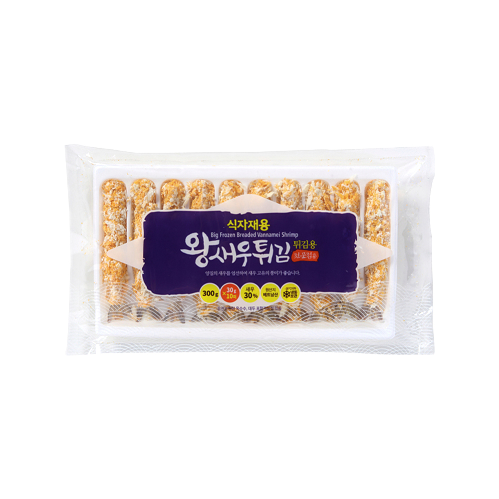 식자재왕 왕새우튀김 30g*10입 | 배민스토어