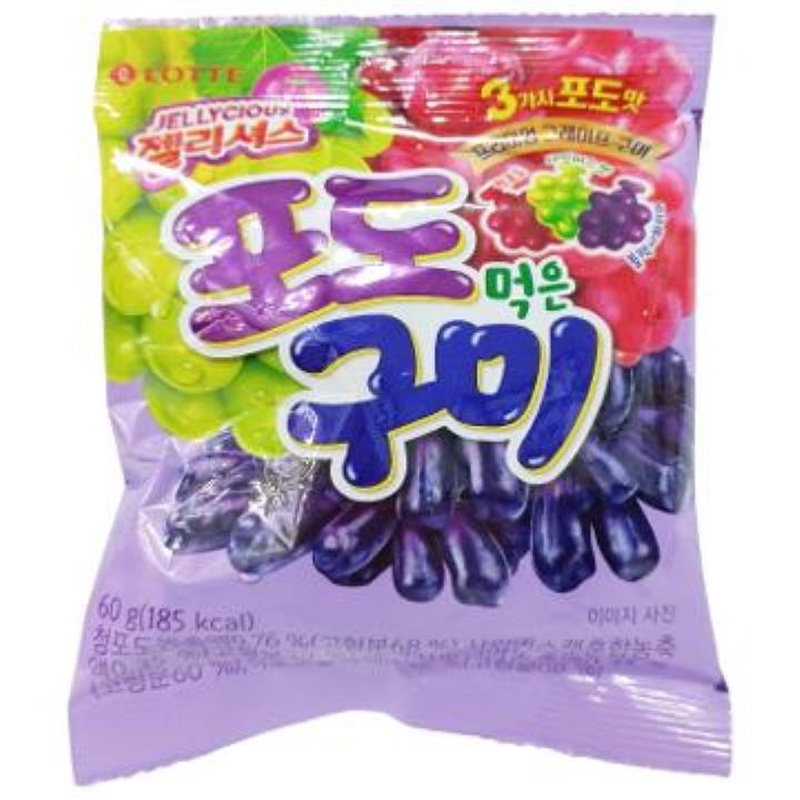 젤리셔스포도먹은구미 60g롯데제과주 배민 장보기∙쇼핑