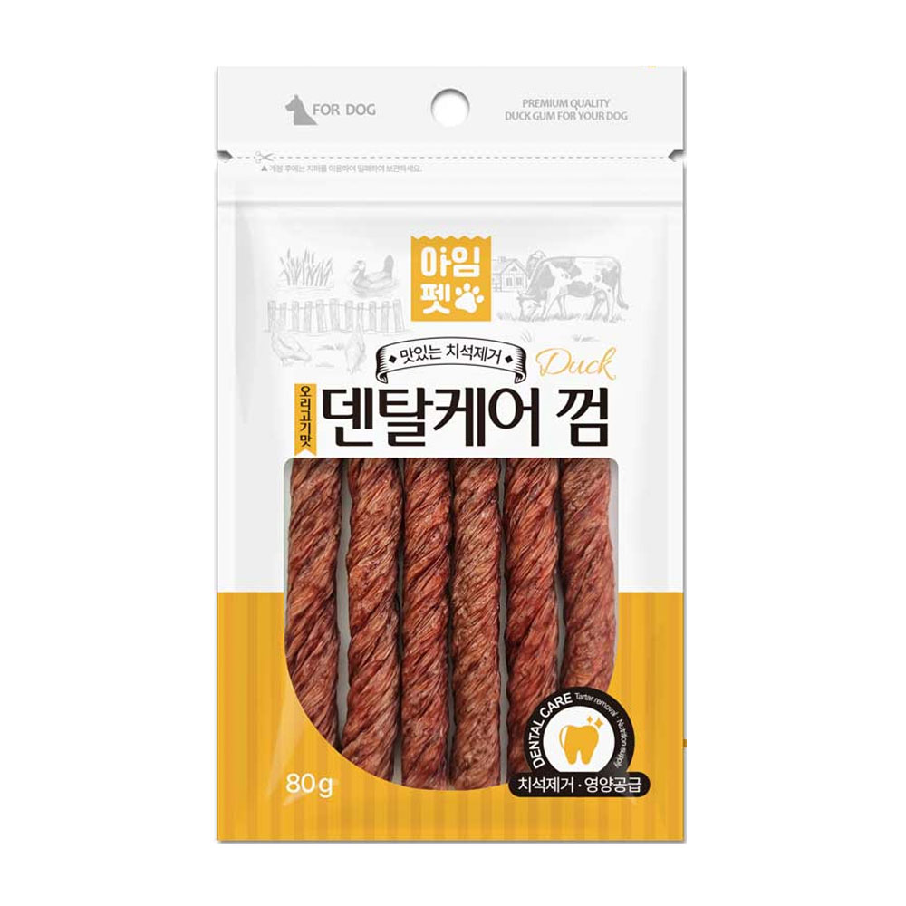 아임펫 덴탈케어 껌 80g 오리고기맛등록반려상품정보제공고시 제조국 또는 원산지 수정필요 배민 장보기∙쇼핑