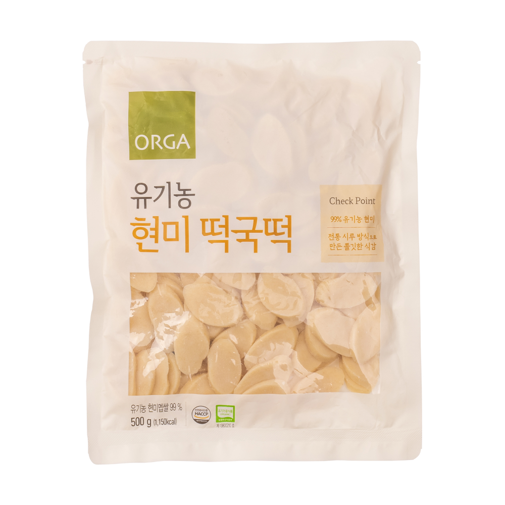 ORGA 유기농 현미 떡국떡 500g | 배민스토어