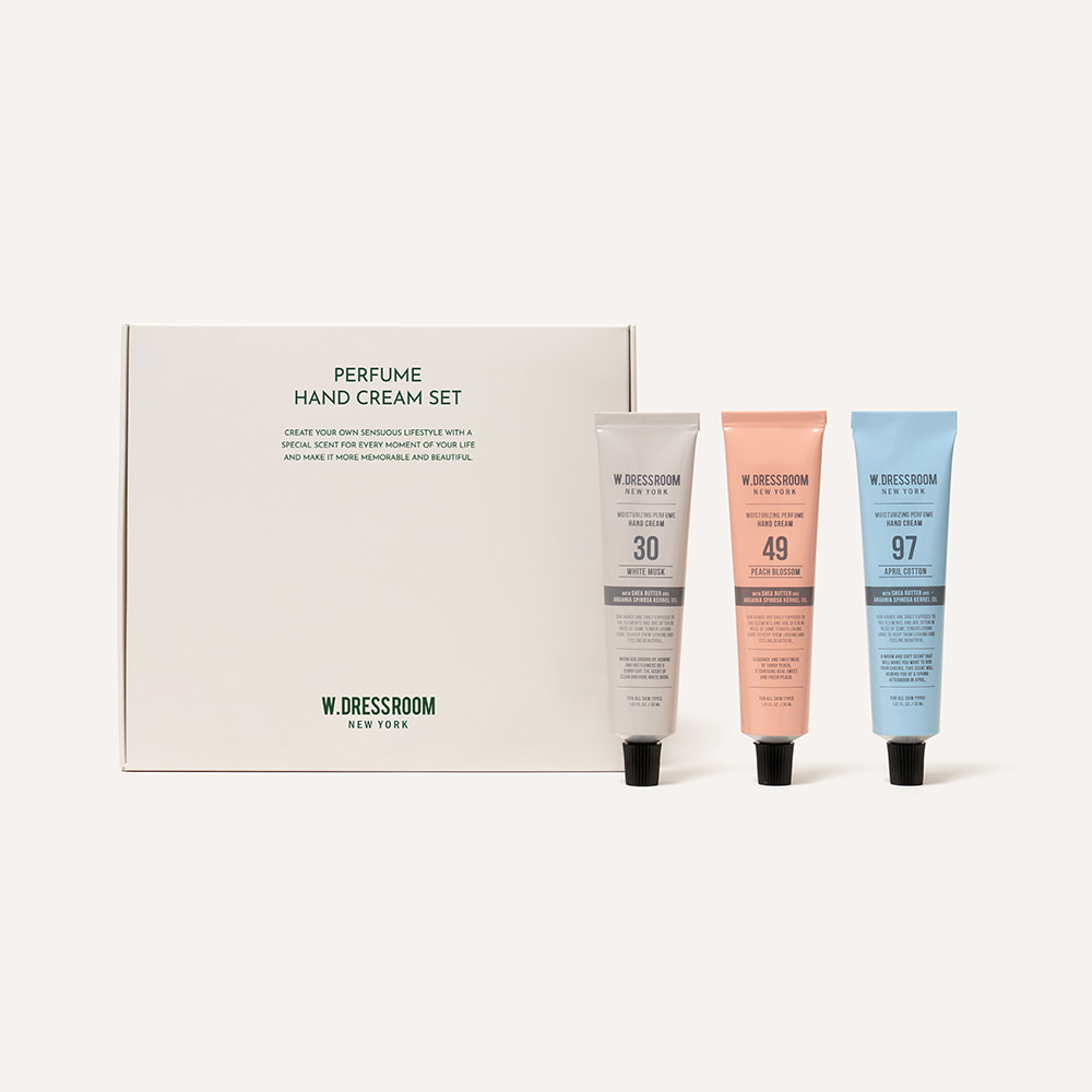 [리뷰이벤트 쇼핑백] 더블유드레스룸 퍼퓸 핸드크림 선물 세트 30ml 3ea 배민스토어