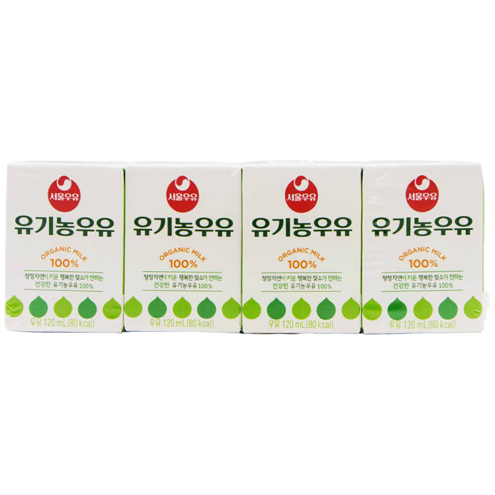 서울 유기농멸균우유120ml 4입 배민 장보기∙쇼핑