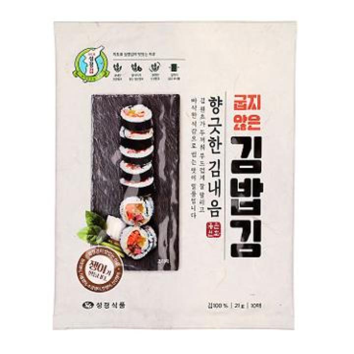 굽지않은김밥김 21G(10매)/성경 | 배민스토어